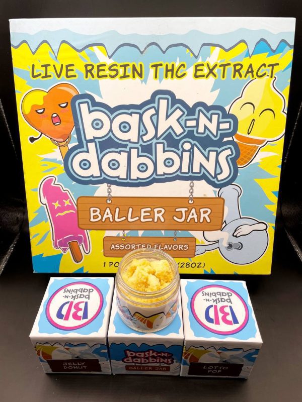 Baskin Dabbins Live Resin THC Extracts 1oz Baller Jars - Cali Exotic Store