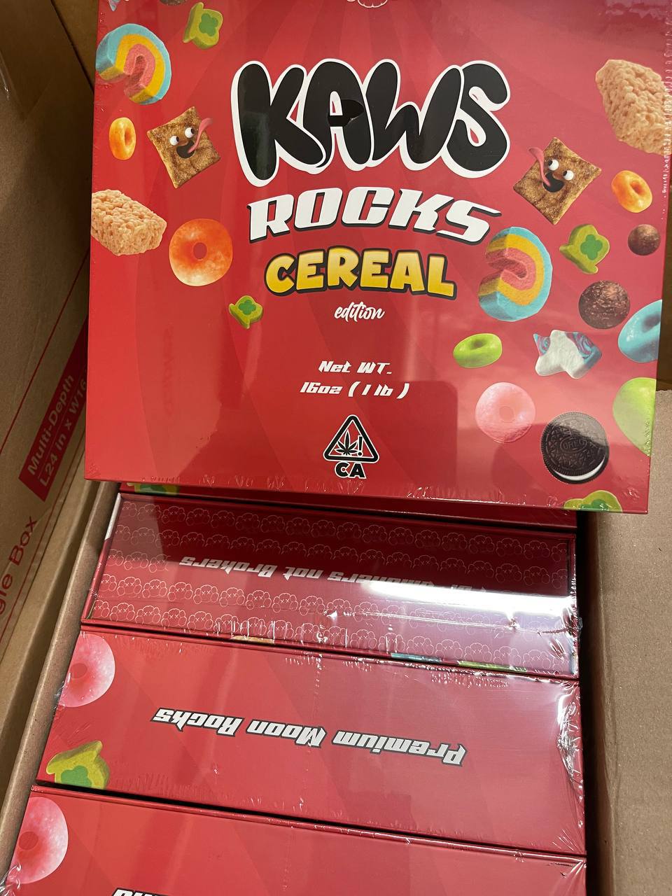 Kaws Moonrocks 16 Oz Jars in 1 Mastercase - Cali Exotic Store