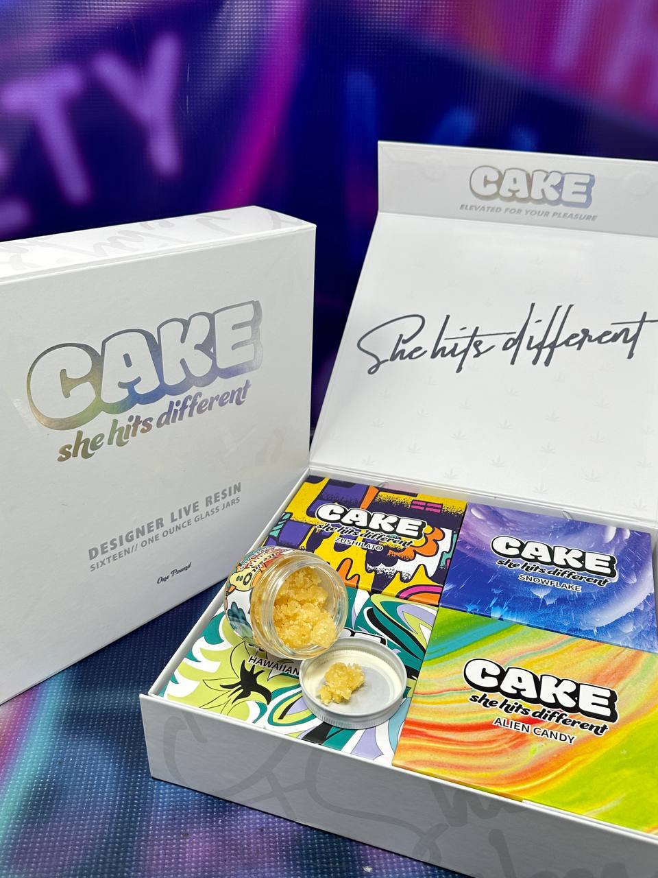 Cake Designer Live Resin extracts 1oz in 16oz glass jars - Cali Exotic ...