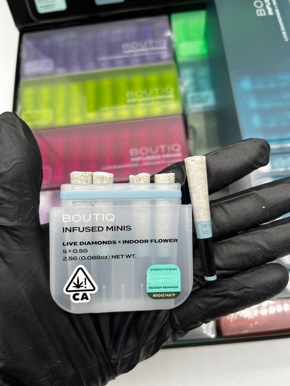 Boutiq infused mini pre rolls Indoor flower x Live diamond - Cali ...